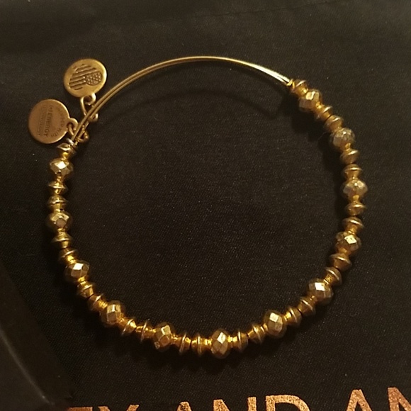 Alex and Ani | Jewelry | Alex And Ani Gold Beaded Bangle | Poshmark
